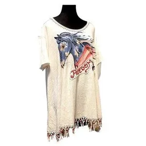 Double D Ranch | Tops | New Double D Ranch Western Americana Horse ...